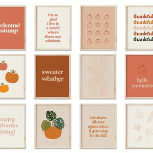 Fall Gallery Wall Set Autumn Prints Aesthetic Fall Decor - Etsy