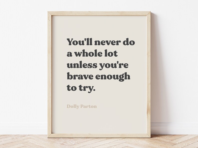 Printable Dolly Parton Poster, Quote Wall Art, Feminist Poster, Neutral ...