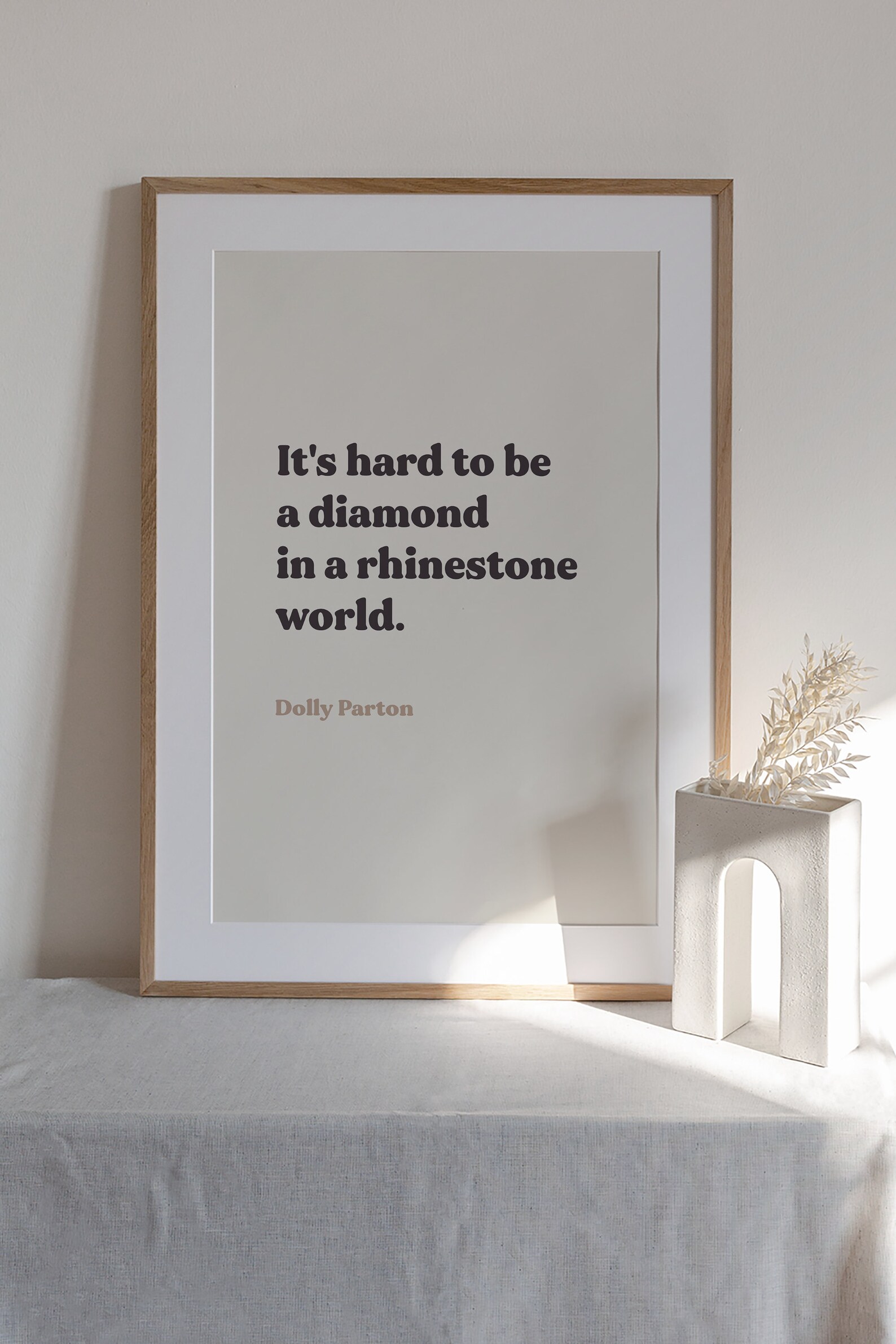 Downloadable Dolly Parton Quote Print, Feminist Poster, Neutral Prints ...