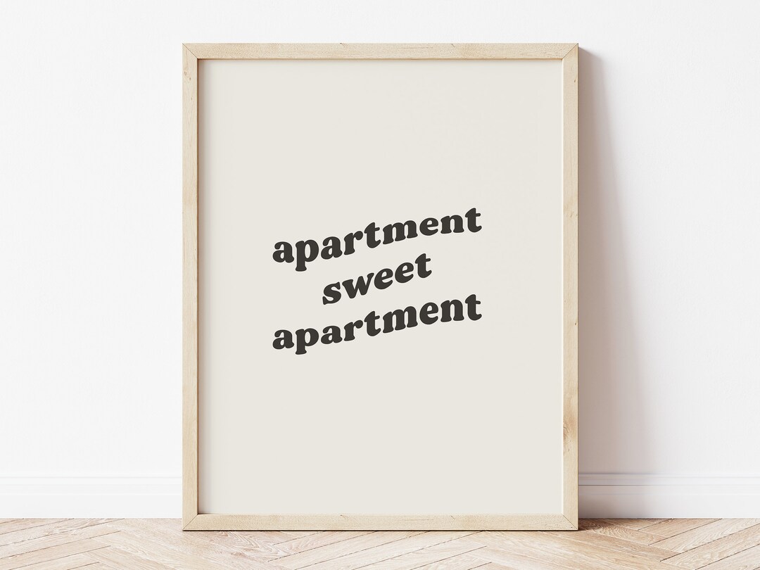 Apartment Sweet Apartment, Home Sweet Apartment, Black and White Prints ...