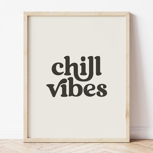 Chill Vibes, Aesthetic Room Decor, Wall Art Quotes, Black and White ...