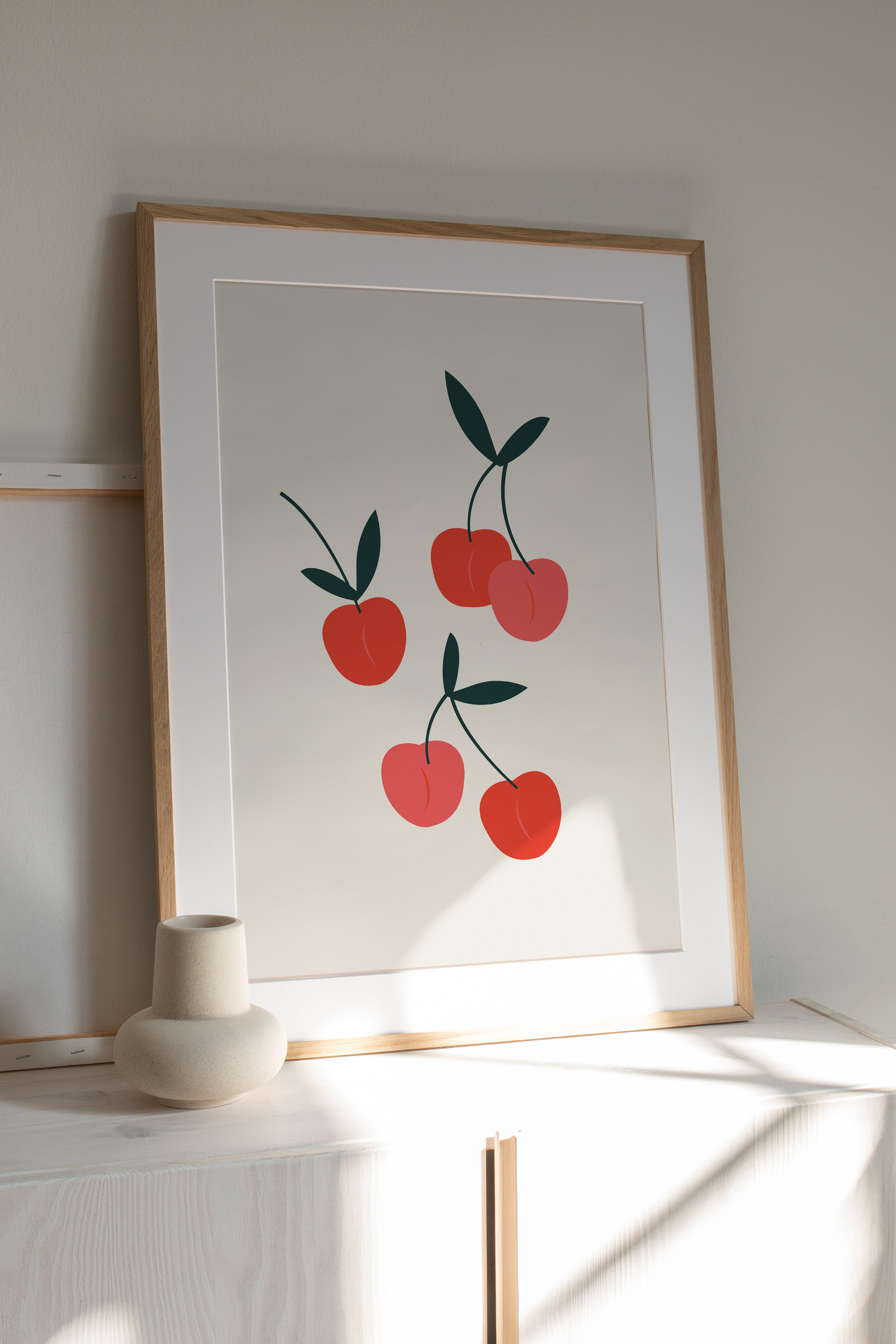 Cherry Art Cherry Kitchen Decor Cherries Wall Art Fruit | Etsy