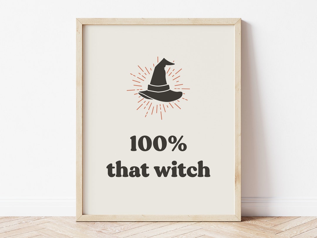 Halloween Wall Art, Halloween Prints, Witch Print, Witch Poster, Boho ...
