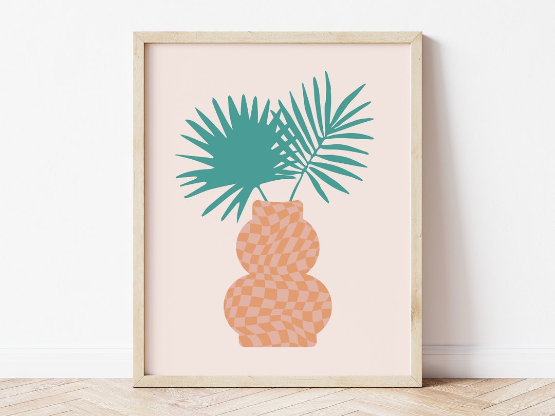 Checkered Printable, Retro Checker Print, Checkered Wall Art, Trendy ...