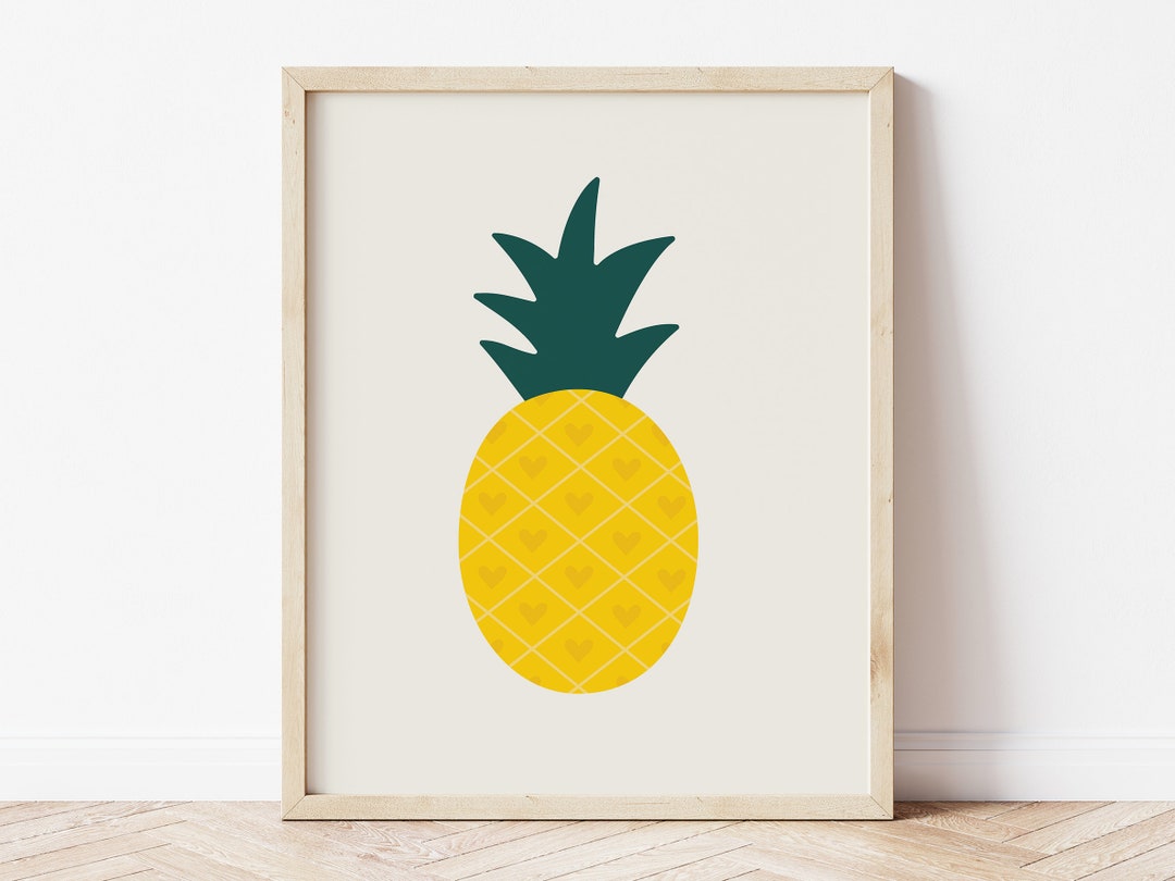 Pineapple Print, Pineapple Decor, Tropical Decor, Kitchen Prints ...