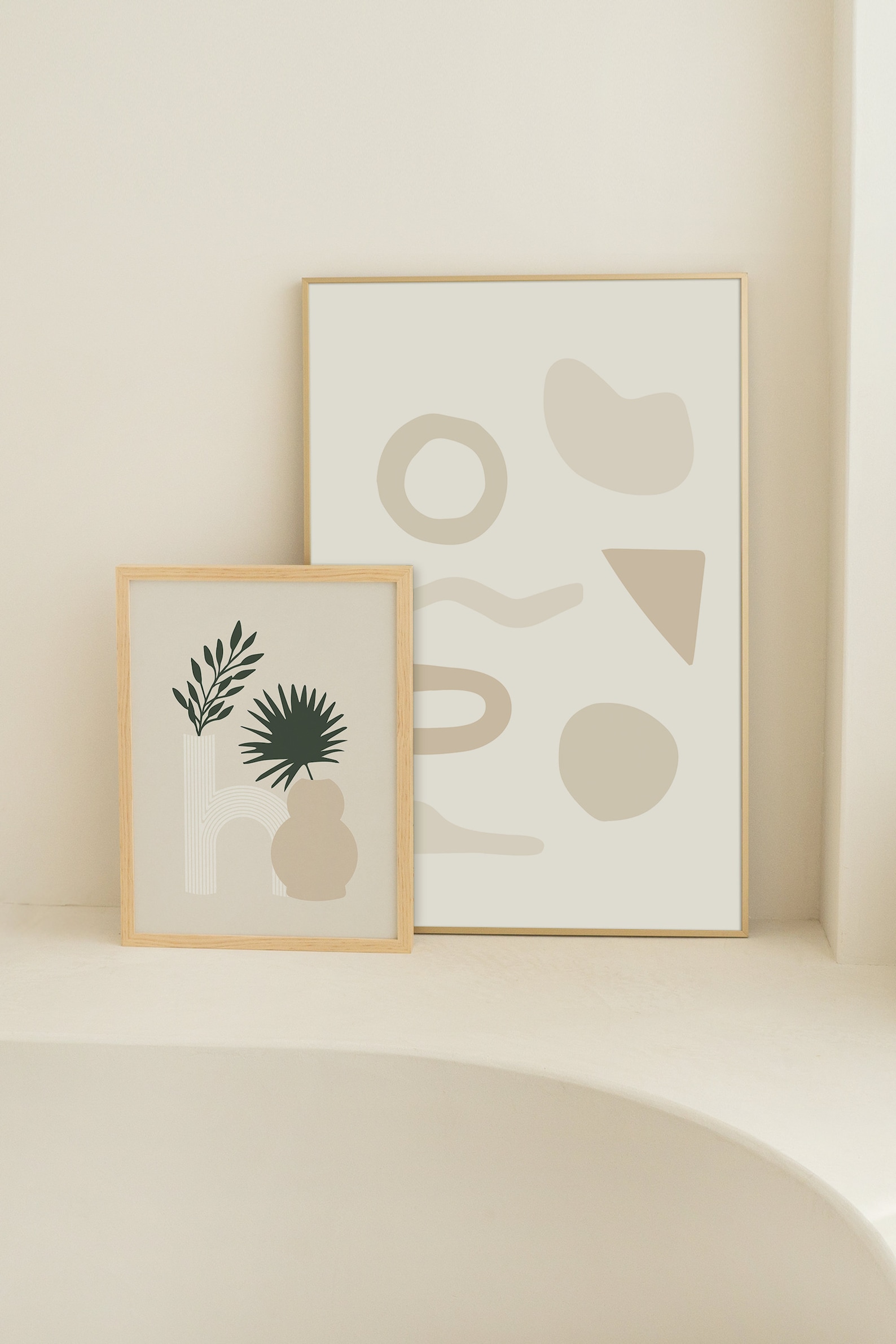 Neutral Boho Print Printable Extra Large Wall Art Abstract - Etsy