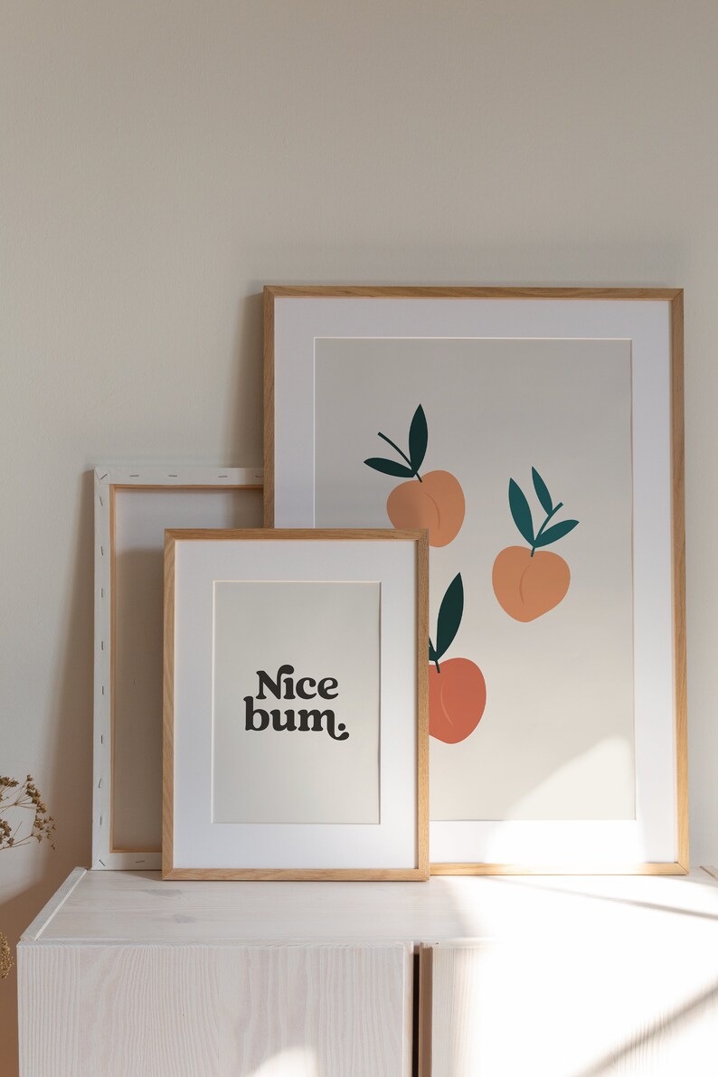 Nice Bum Print Bathroom Prints Bathroom Art Typography Wall Etsy