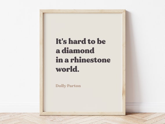 Downloadable Dolly Parton Quote Print Feminist Poster | Etsy