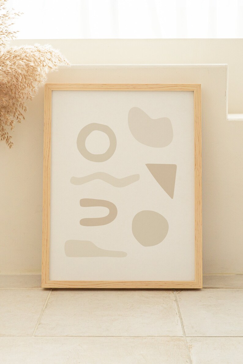 Neutral Boho Print Printable Extra Large Wall Art Abstract - Etsy