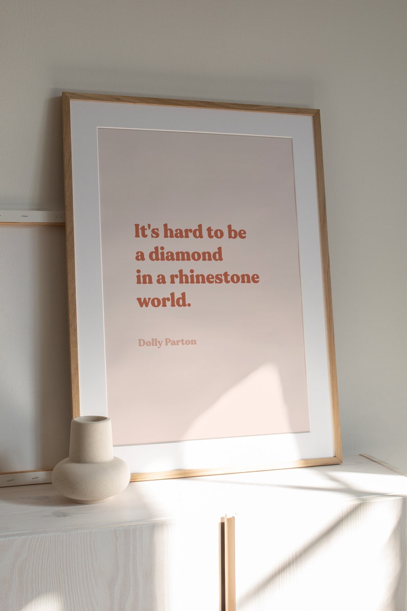 Printable Dolly Parton Poster Quote Wall Art Feminist - Etsy