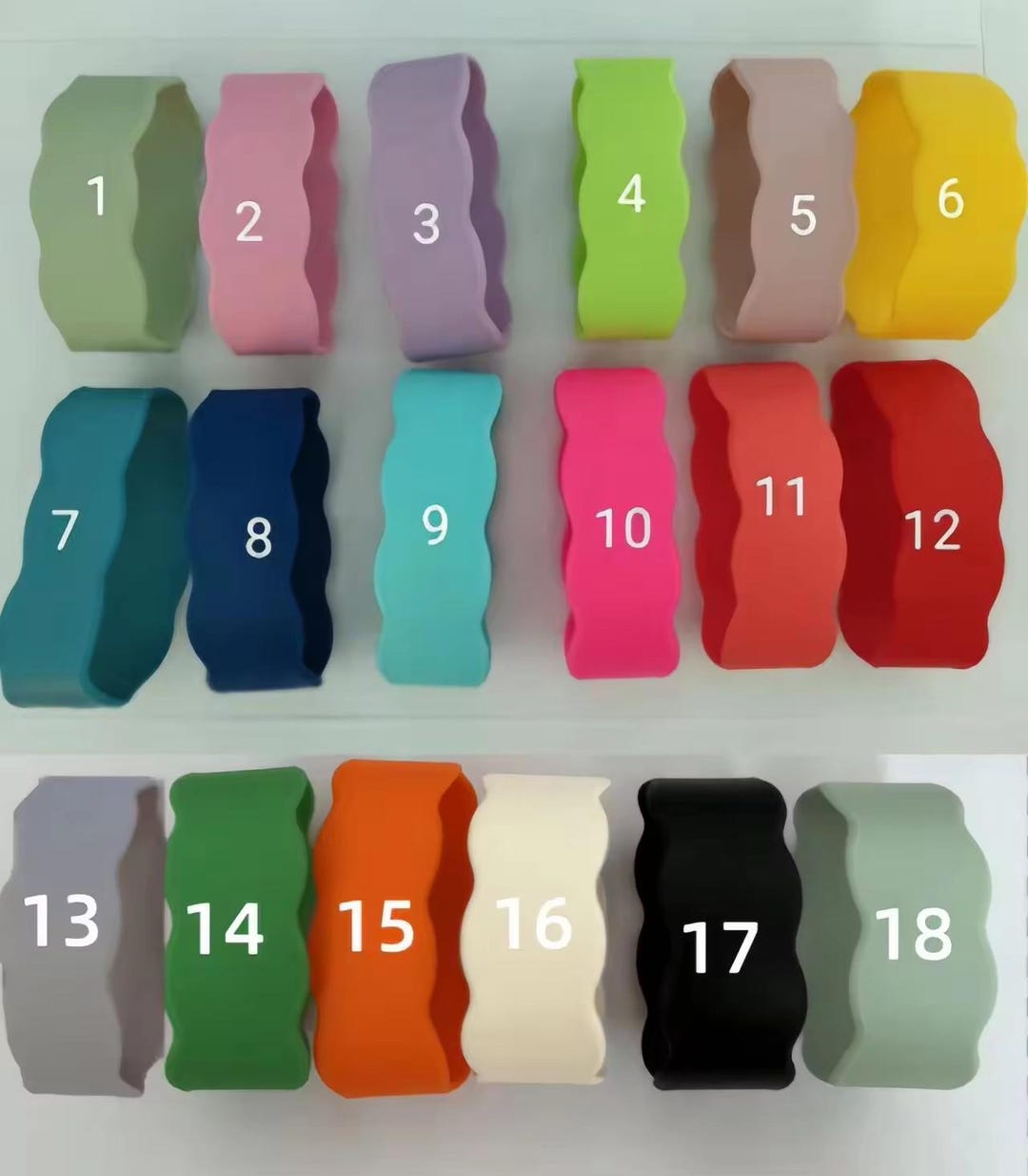 Blank Silicone Water Bottle Band & Sippy Cup Labels, Laserable Water ...