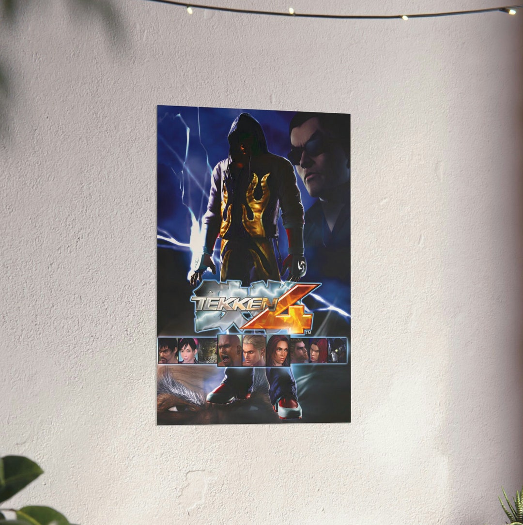 Retro Tekken Poster Vintage Tekken 4 Playstation Poster Art, Cover ...