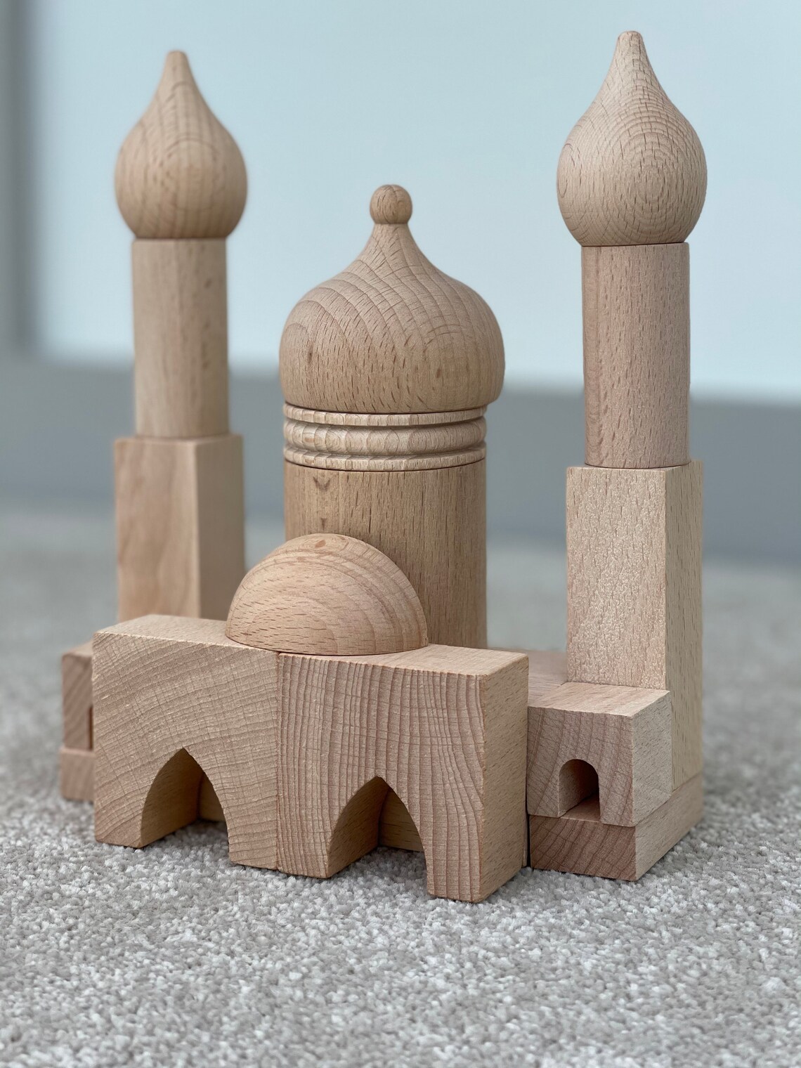 Wooden Masjid Building Blocks Toys for Kids Kids Wooden - Etsy 日本