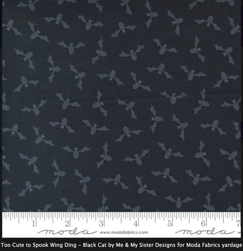 Too Cute to Spook Black Fabric by Me & My Sister Designs for Moda ...