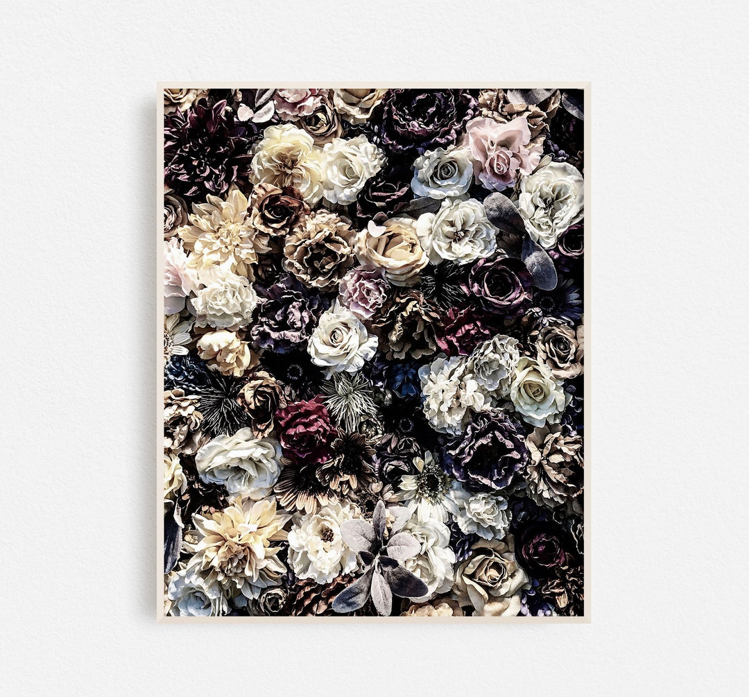 Desaturated Flower Wall Floral Wild Wildflower Aesthetic Modern College ...
