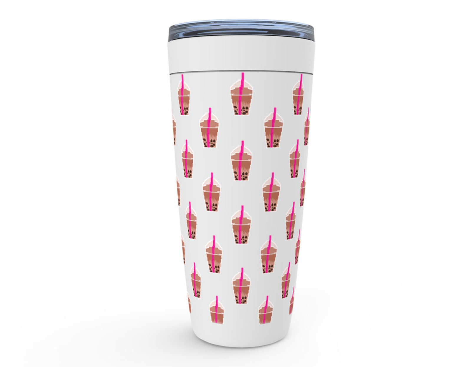 Pixelated Boba Milk Tea Viking Tumblers Stainless Steel 20 Oz - Etsy