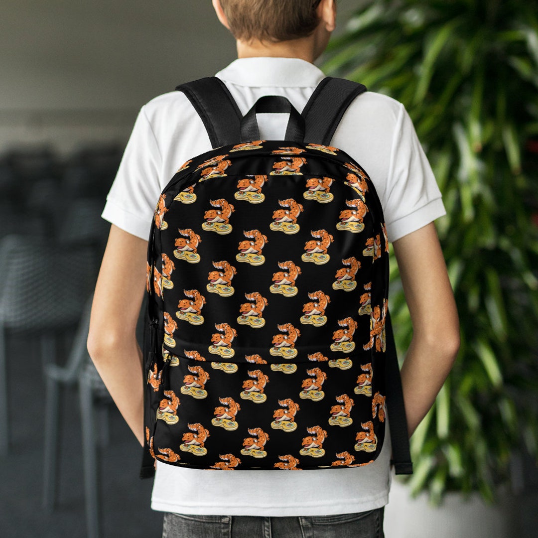 Leopard Gecko Gamer Backpack, Leopard Gecko Pattern School Bag, Travel ...