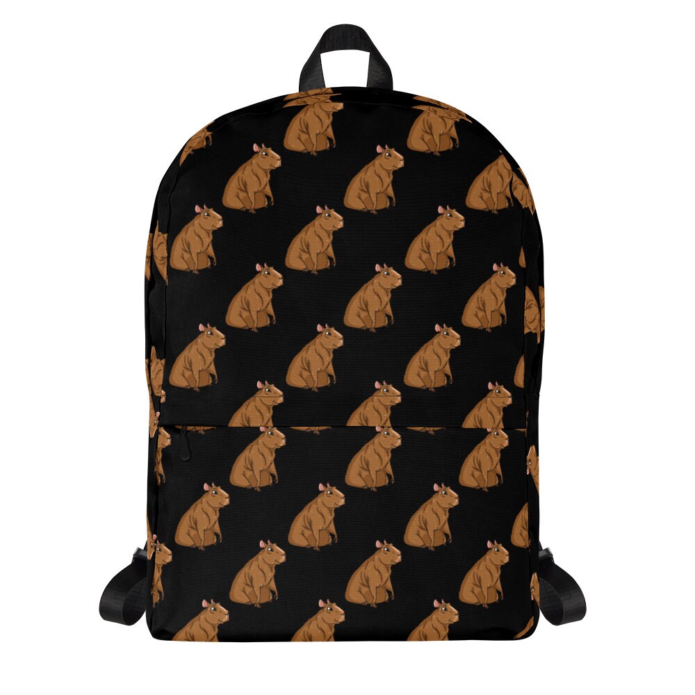 Capybara Backpack Cute Capybara Pattern School Bag Travel - Etsy