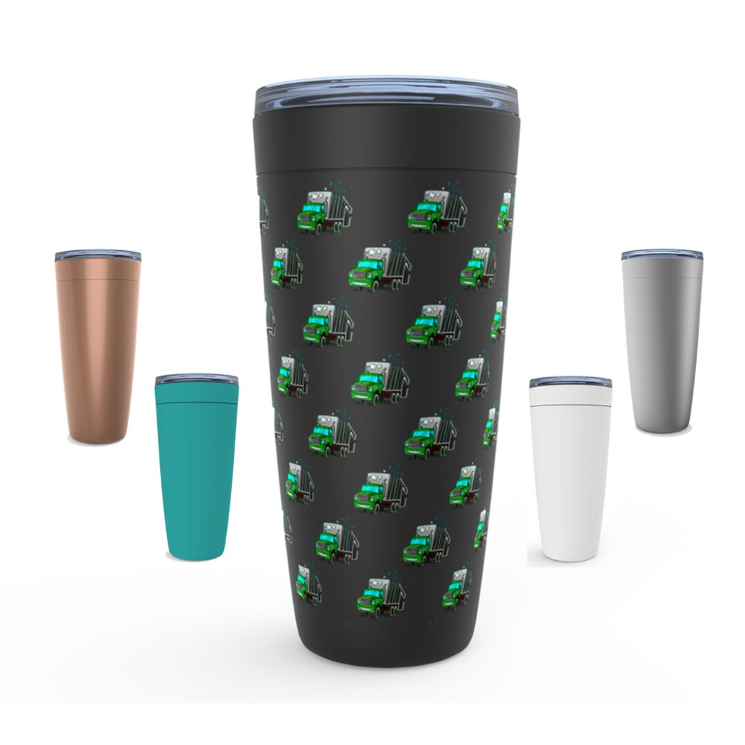 Garbage Truck Viking Tumblers, Stainless Steel 20 Oz Tumbler, Garbage ...