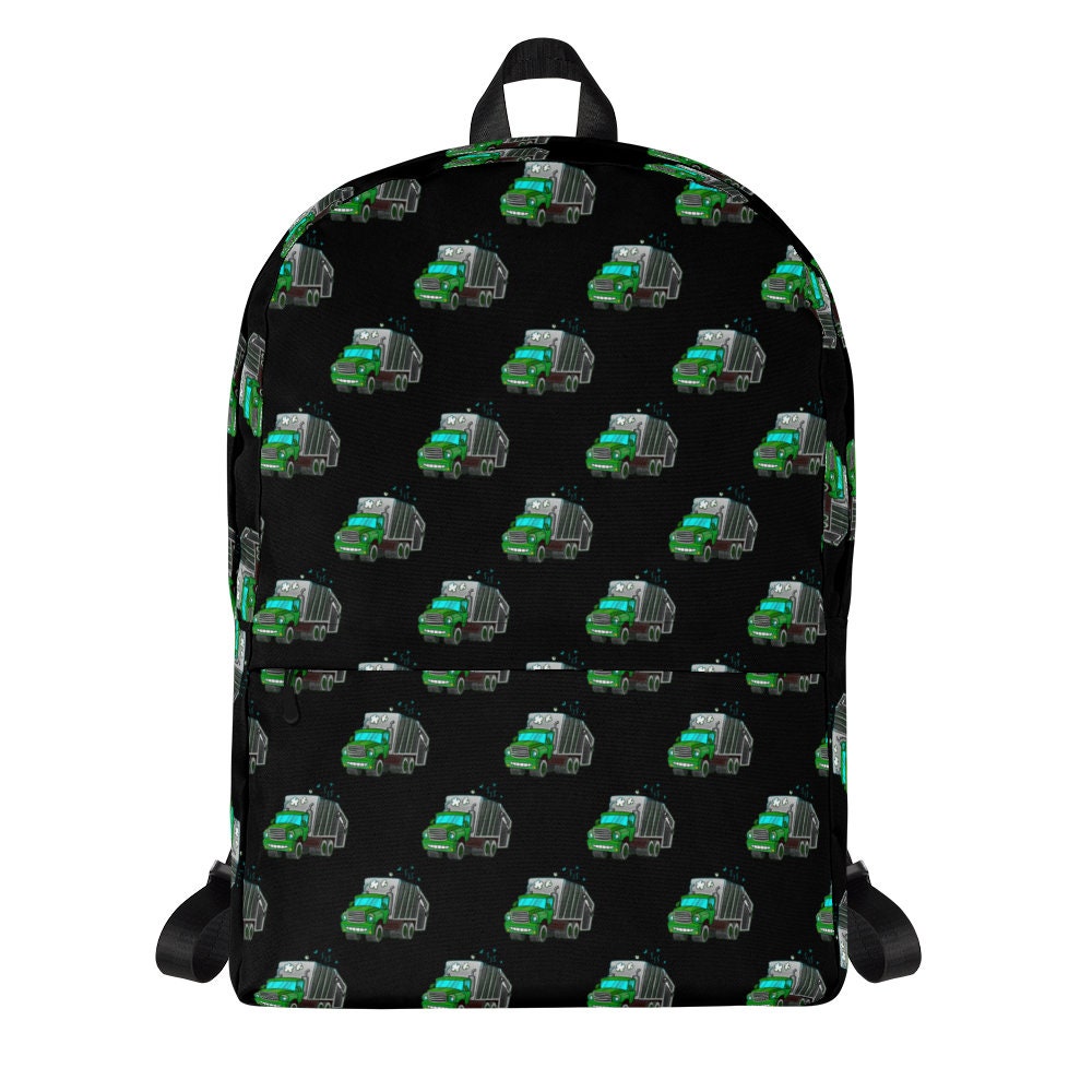 Garbage Truck Backpack Garbage Truck Pattern School Bag - Etsy
