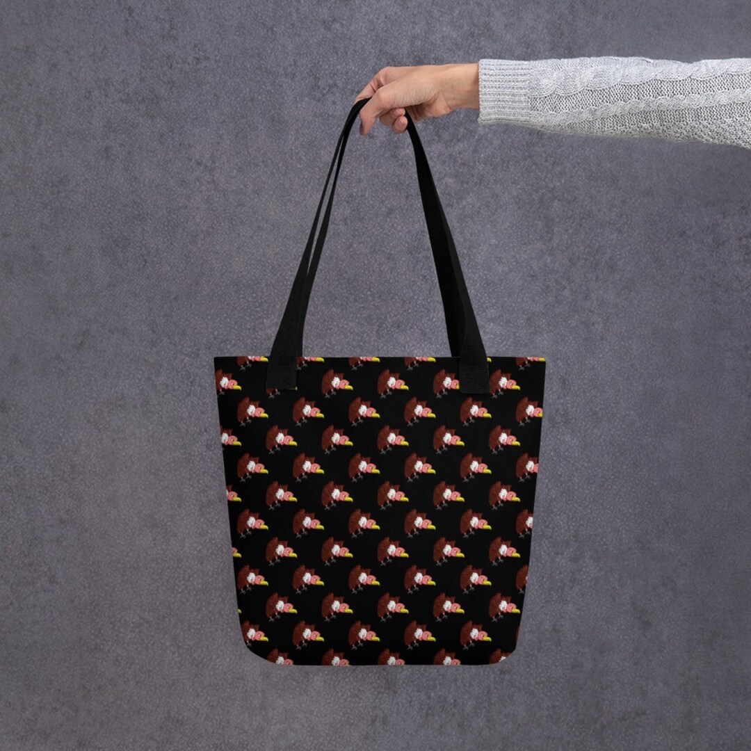 Vulture Black Pattern Tote Bag, All Over Print, Vulture Lover Gift ...