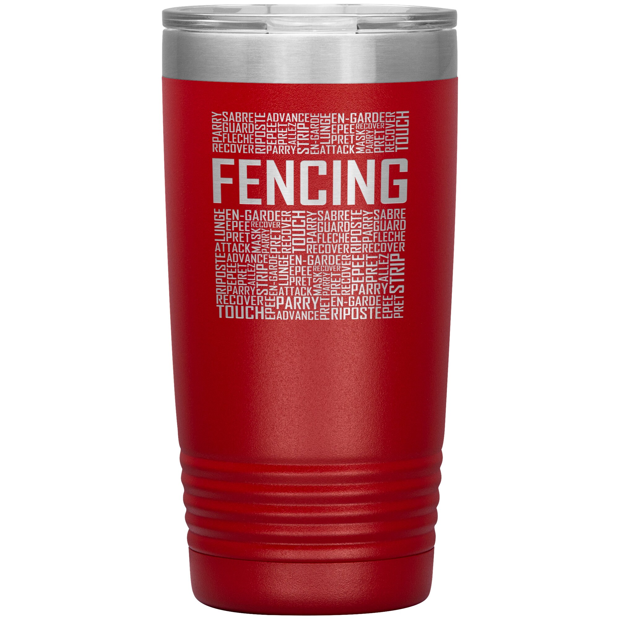 Fencing Words Tumbler Stainless Steel 20 Oz Tumbler Fencer - Etsy