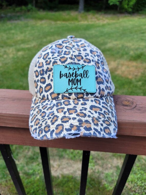 Baseball Mom Leather Patch Hat | Etsy