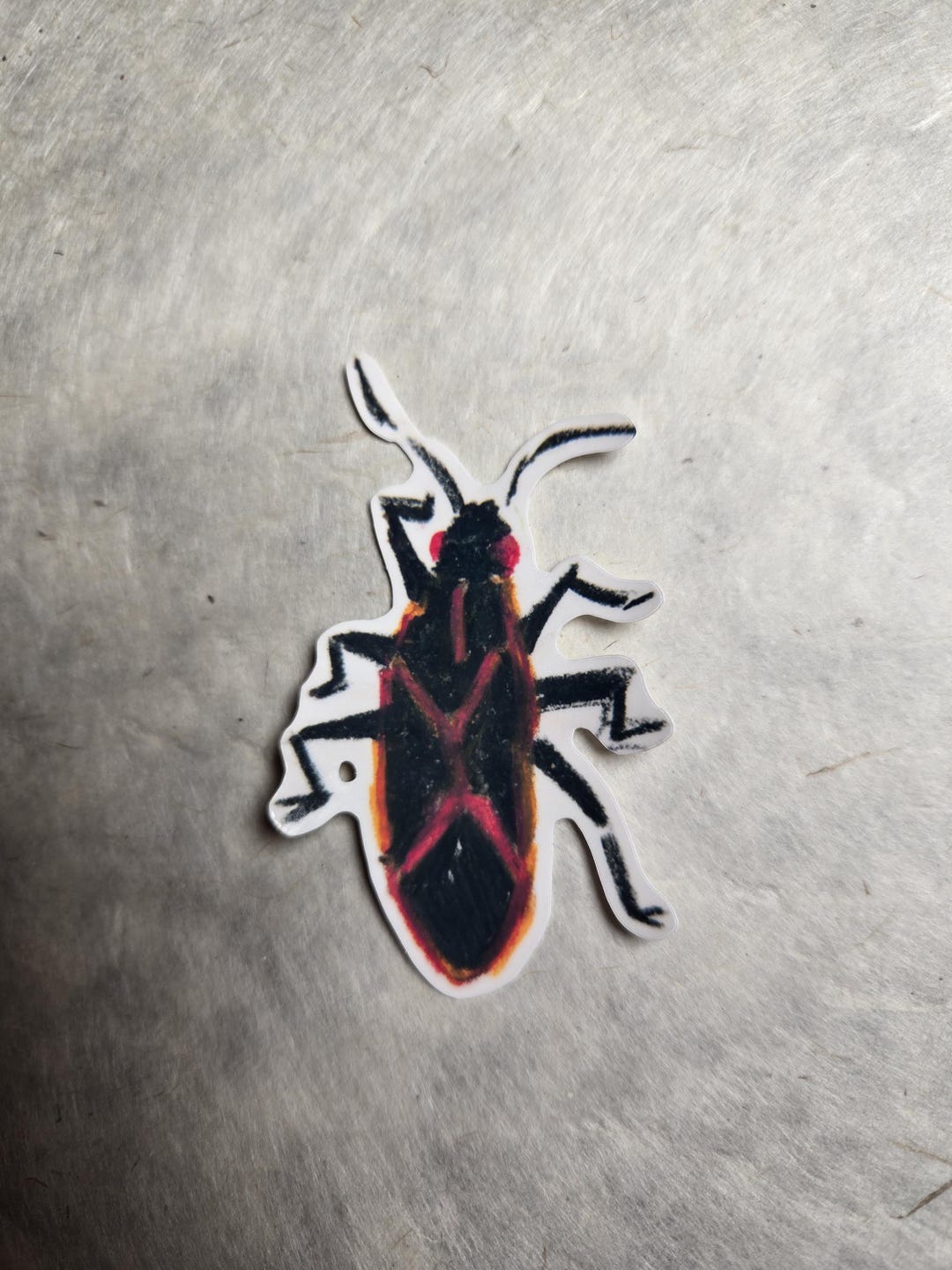 Boxelder Bug Sticker | 3 In. X 2 In. | Handmade Sticker, Hand-drawn ...
