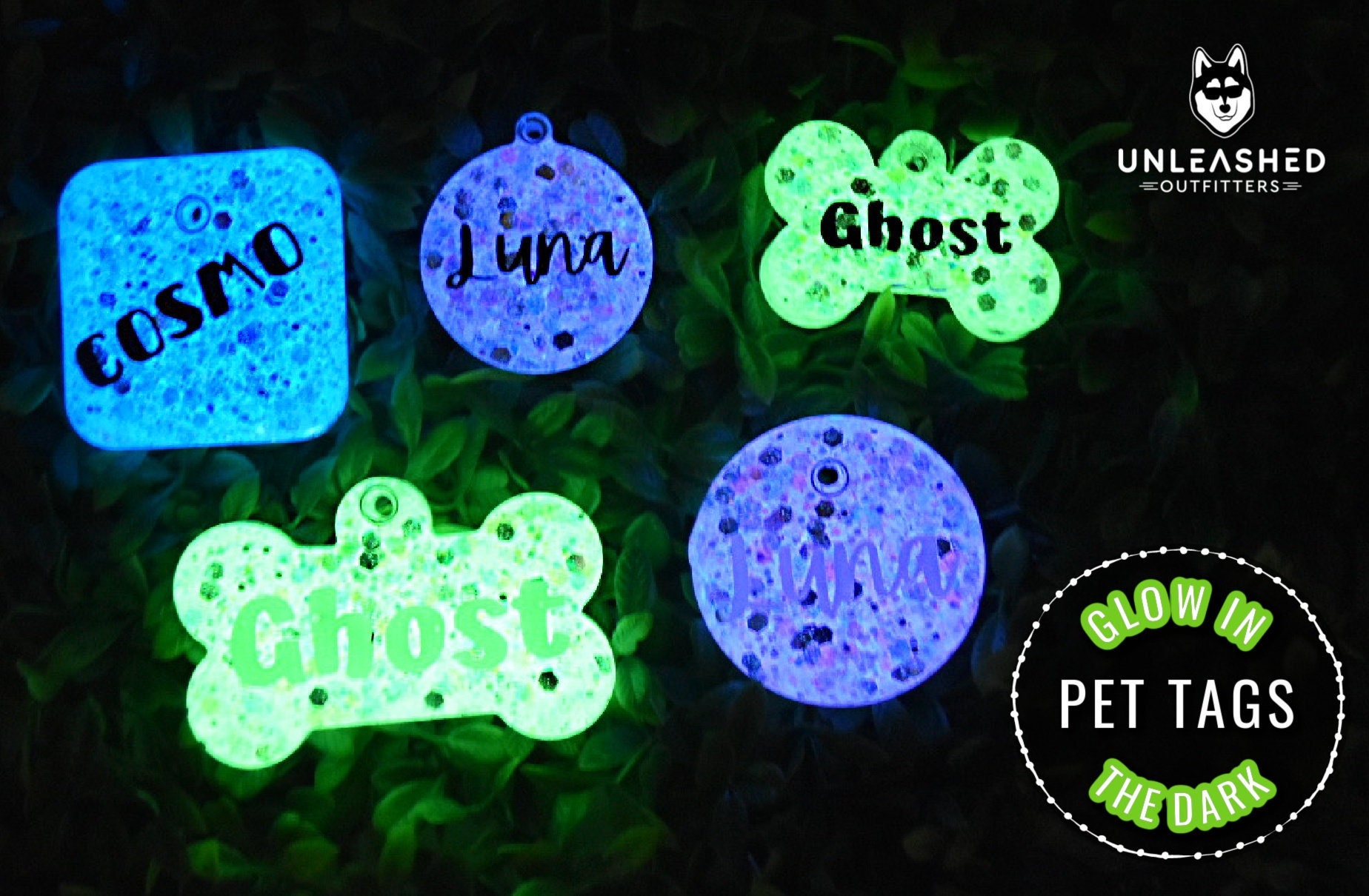 Glow in the Dark Resin Pet Tag - Etsy