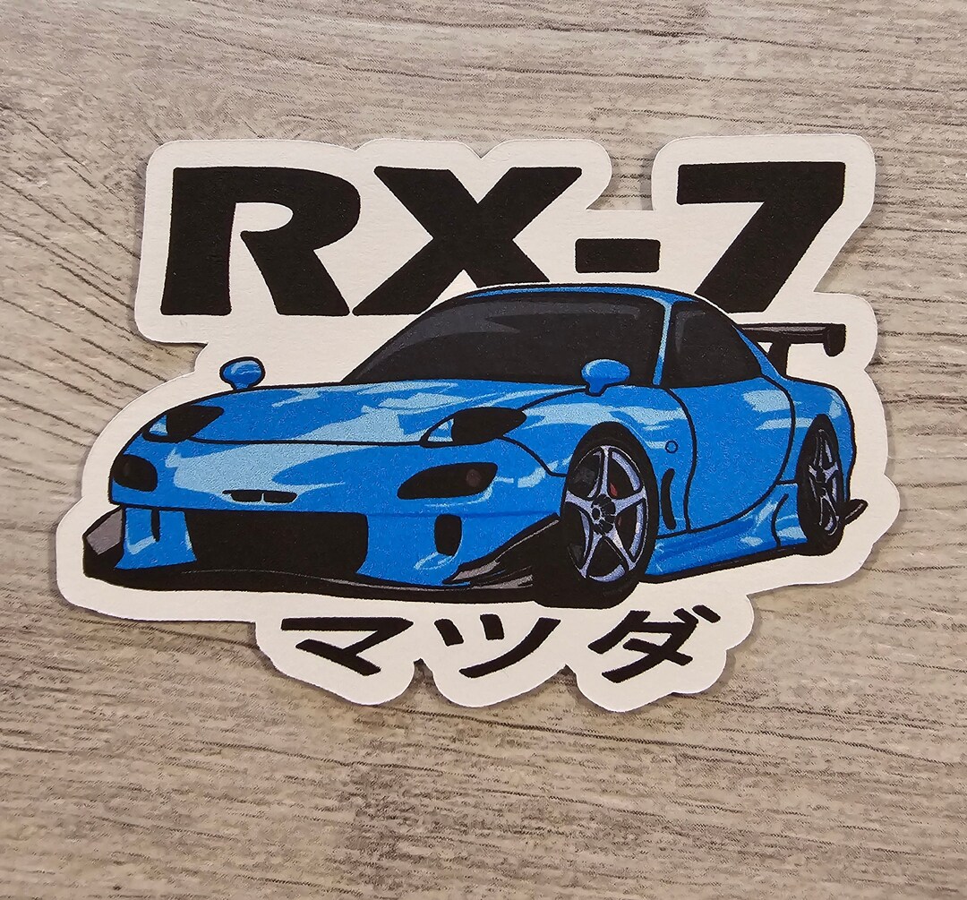Hand Drawn Mazda FD RX-7 Sticker 4 Inches. - Etsy