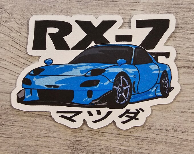 Hand Drawn Mazda FD RX-7 Sticker 4 Inches. - Etsy
