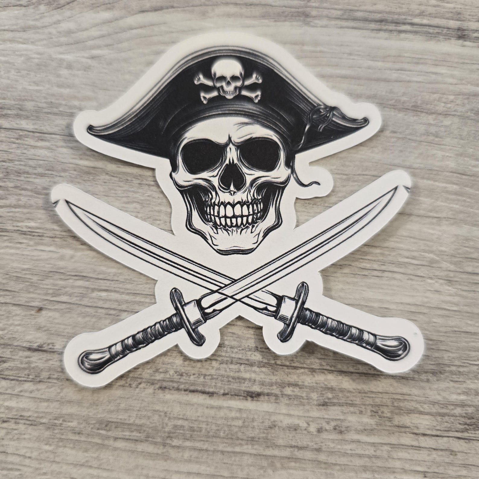 Pirate Skull and Swords Sticker 4 Inches. - Etsy