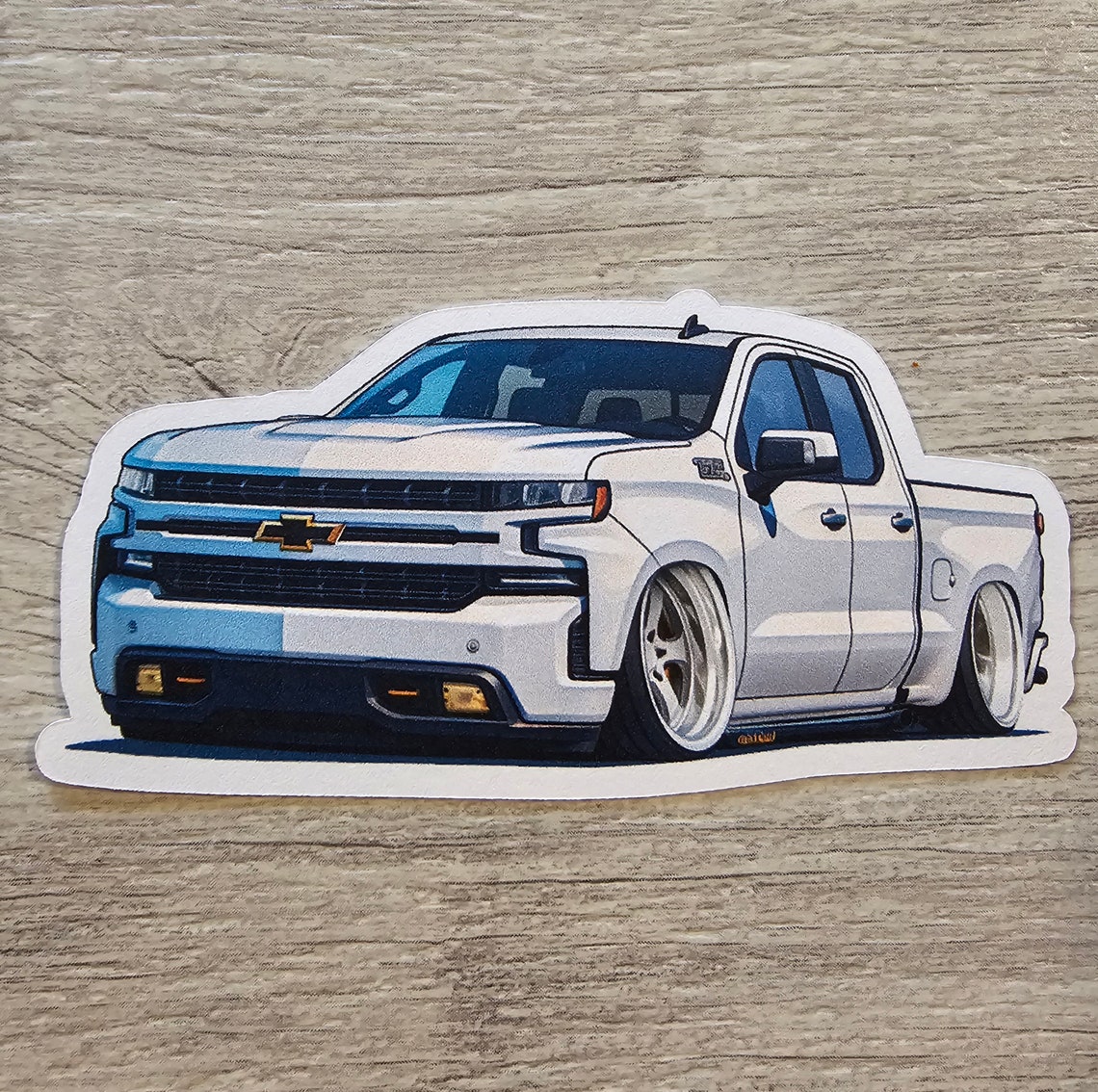 Chevy Silverado Lowered Sticker 4 Inches. - Etsy