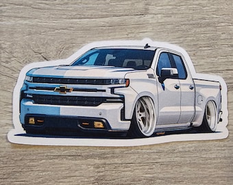Chevy Silverado Lowered Sticker 4 Inches. - Etsy