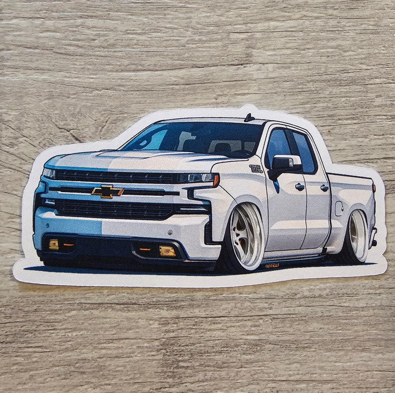 Chevy Silverado Lowered Sticker 4 Inches. - Etsy