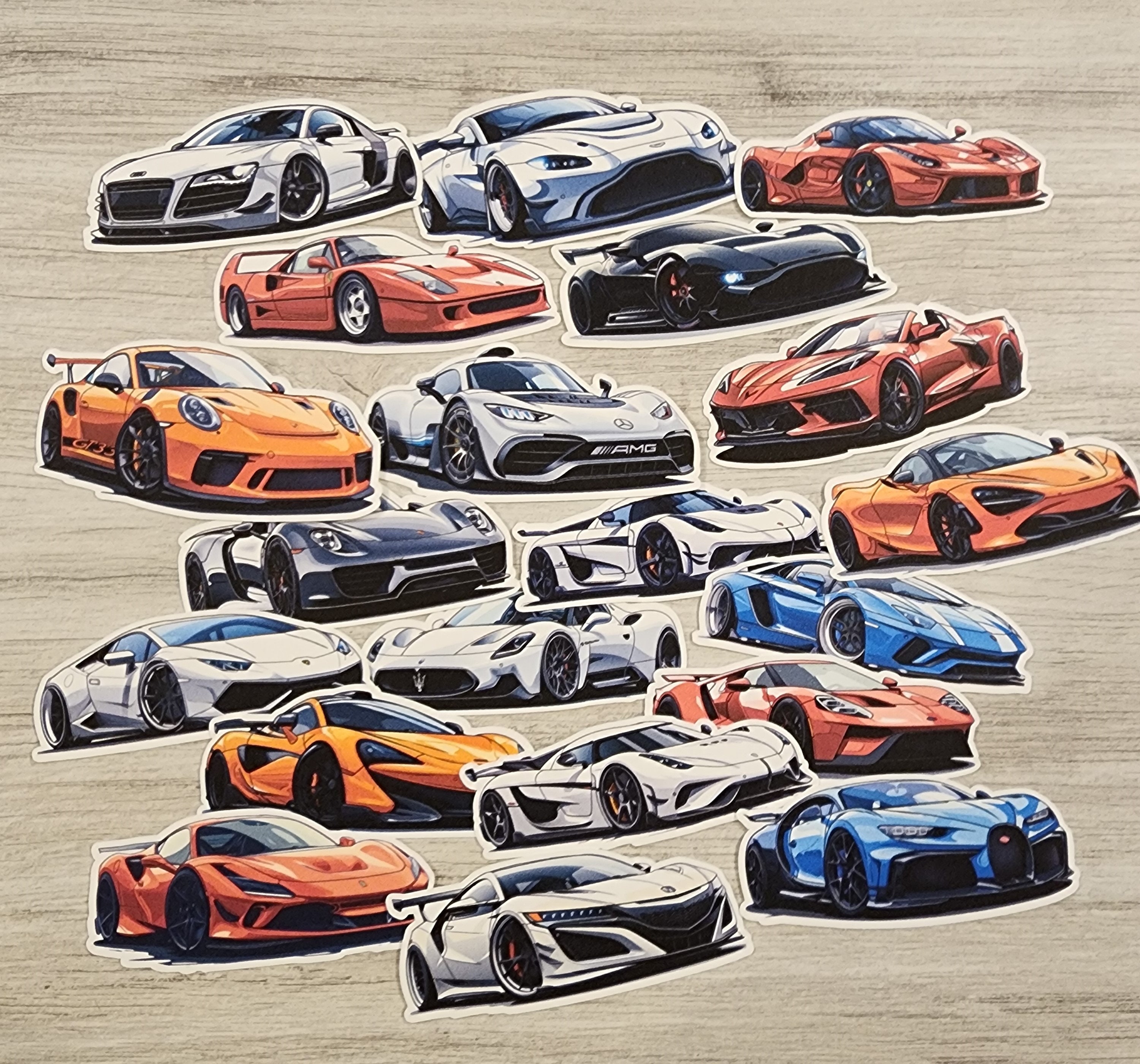 Cartoon Super Car Sticker Pack of 20 Stickers. 4 Inches. - Etsy