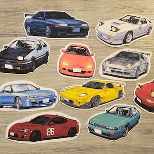 Initial D Anime Car Sticker Pack of 10 Stickers. 2 - 3.5 Inches. - Etsy
