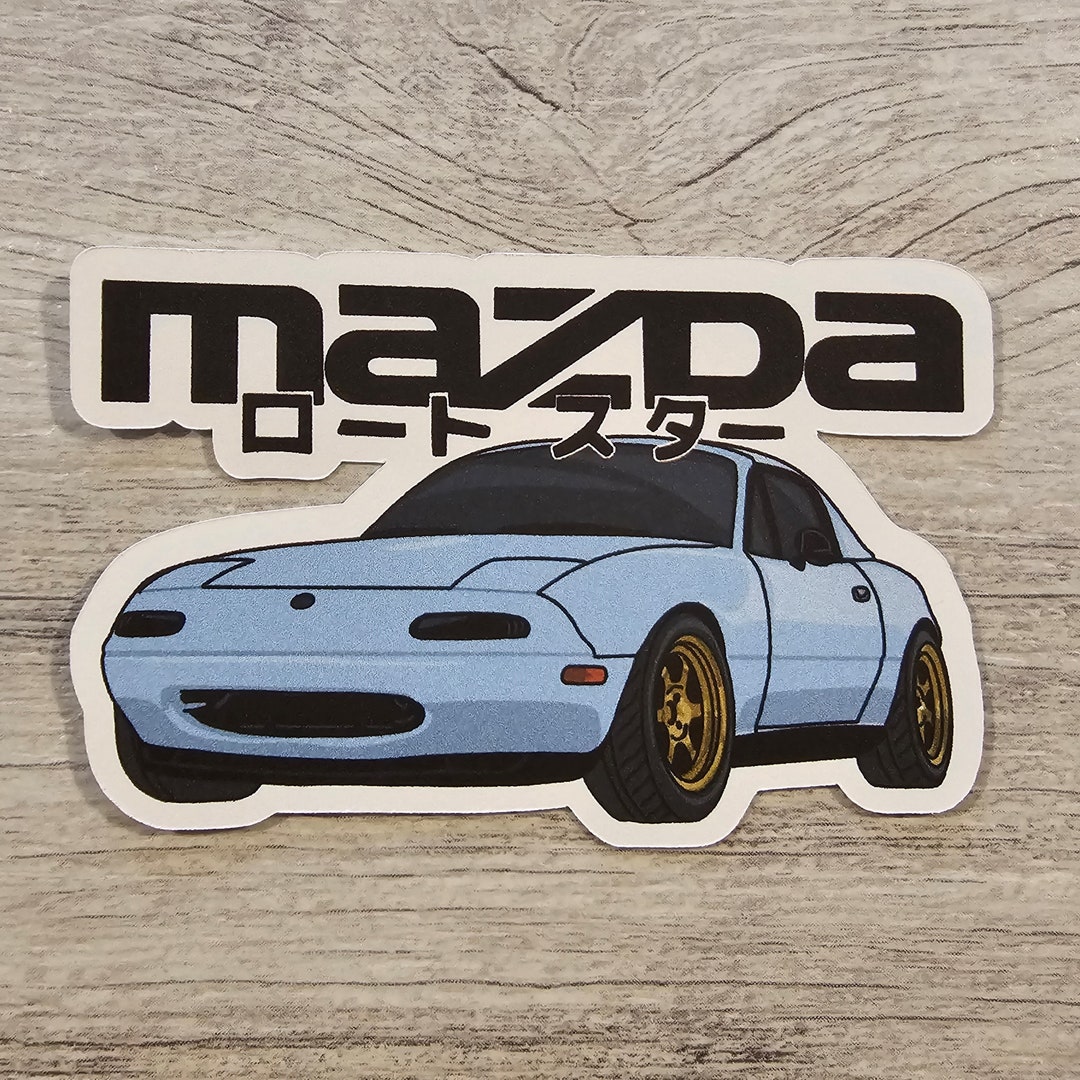 Hand Drawn Mazda Miata Sticker 4 Inches. - Etsy
