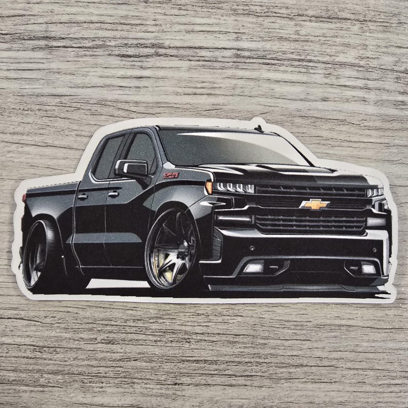 Chevy Silverado Lowered Sticker 4 Inches. - Etsy