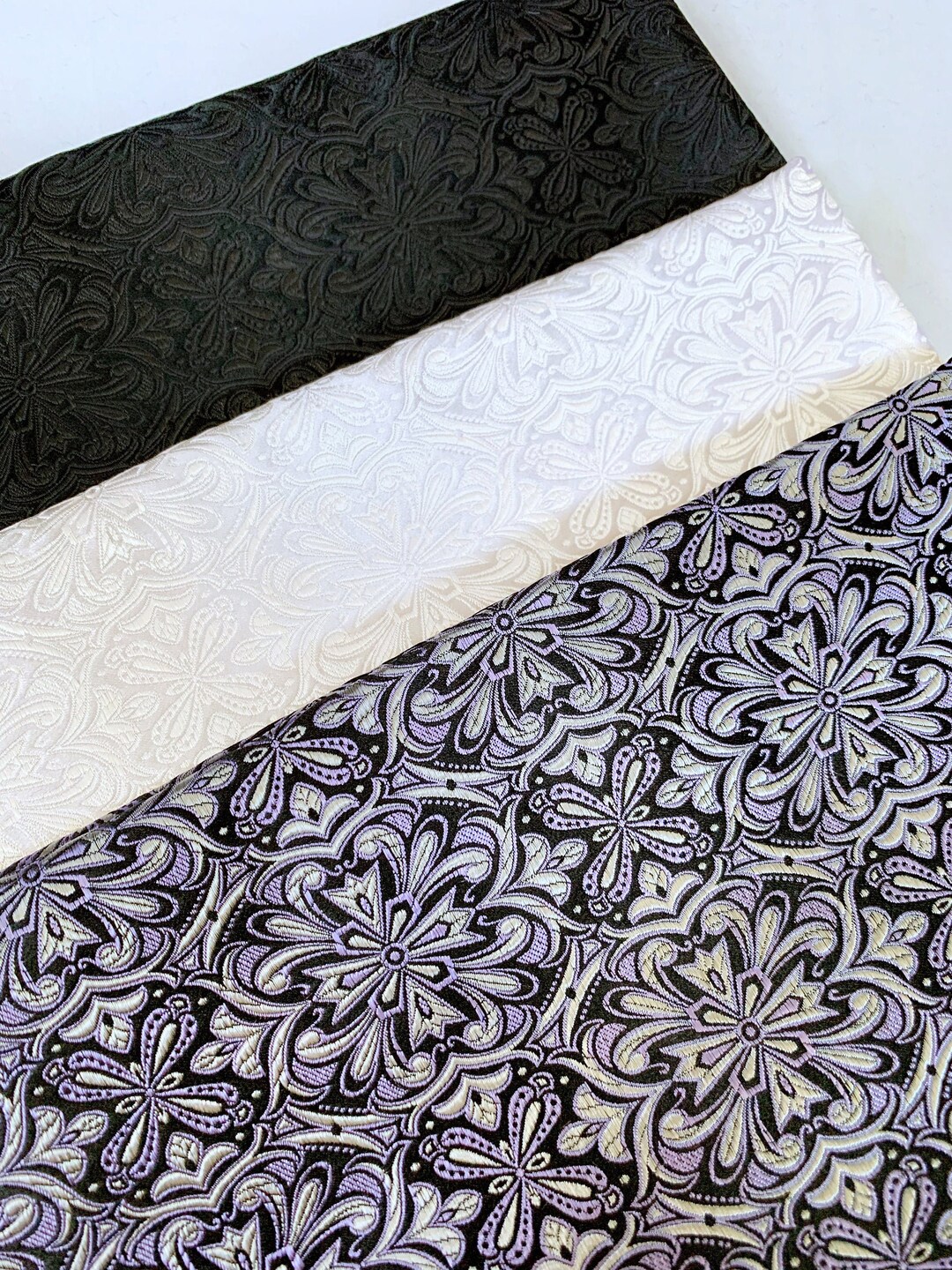 Tapestry | Silk Brocade Fabric by the Half Yard, 30" Wide | Retro ...