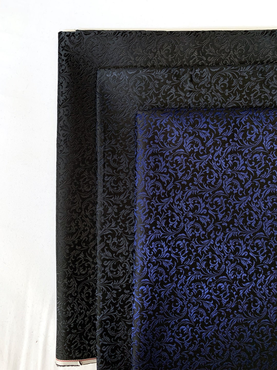 Cachet | Silk Brocade Fabric by the Half Yard, 30" Wide | Floral ...