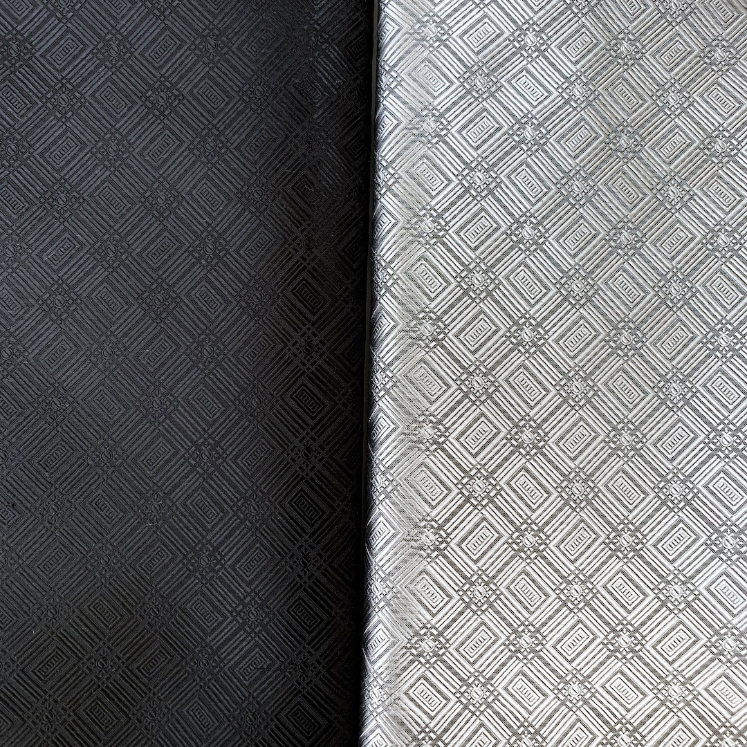 Prism | Silk Brocade Fabric by the Half Yard, 30" Wide | Diagonal ...