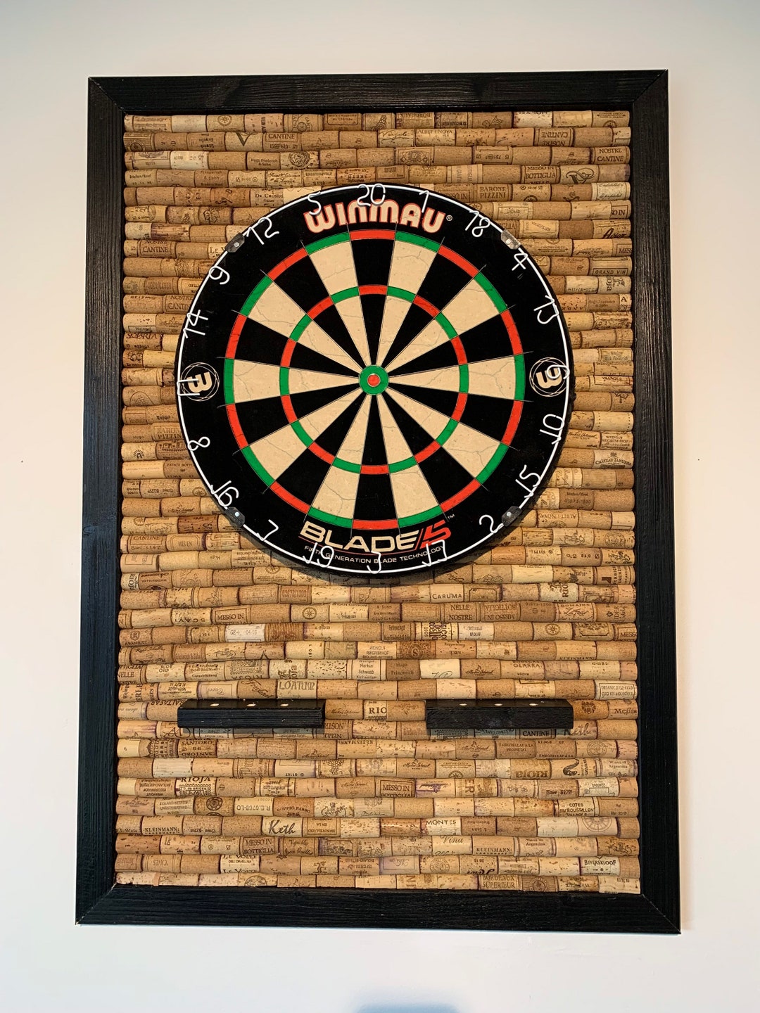 Cork Dart Board Wall Protection / Catchring With Dartboard - Etsy UK