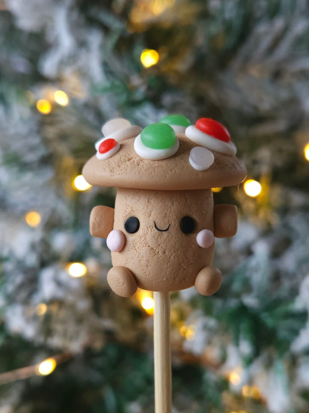 Adorable Gingerbread Mushroom Christmas Tree Decoration– Handmade ...