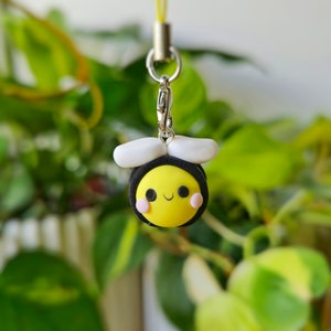 Bumblebee Phone Charm Strap, Stitch Marker, Keychain, Cute Accessory ...