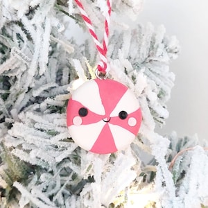 Peppermint Candy Swirl Tree Ornament, Decoration Cute, Kawaii Stocking ...