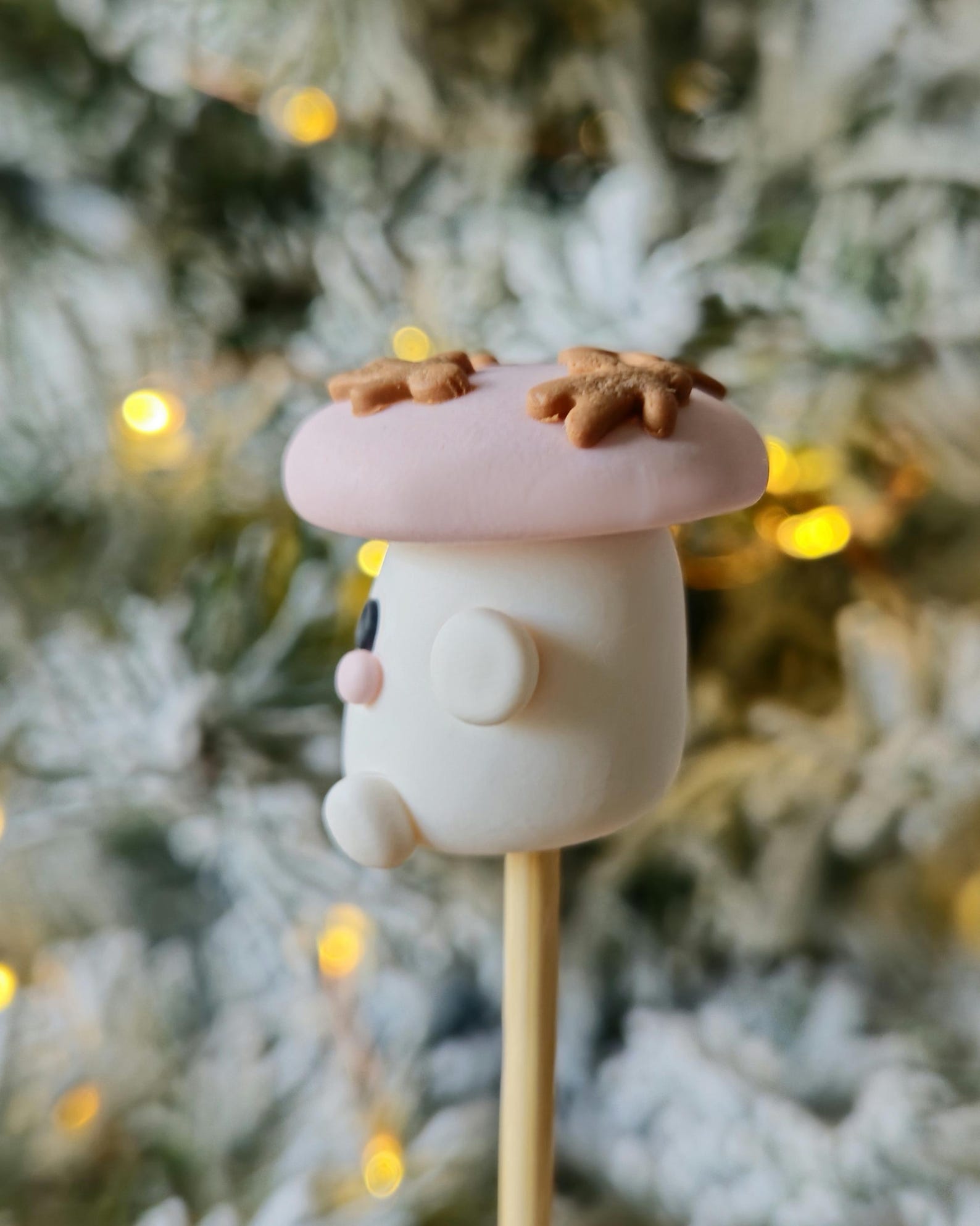 Gingerbread Topped Mushroom, Keychain, Charm, Plant Pot Accessory ...