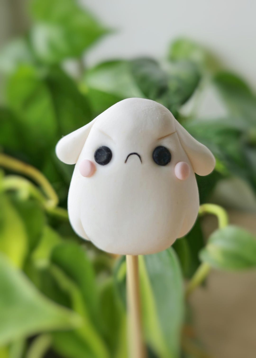 Grumpy Ghost, Keychain, Charm, Plant Pot Accessory, Figurine, Sculpture ...