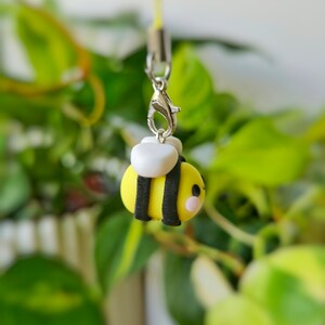 Bumblebee Phone Charm Strap, Stitch Marker, Keychain, Cute Accessory ...