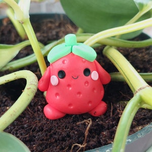 Strawberry Plant Buddy, Pot Pal, Friend, Cute, Kawaii, Home Garden ...